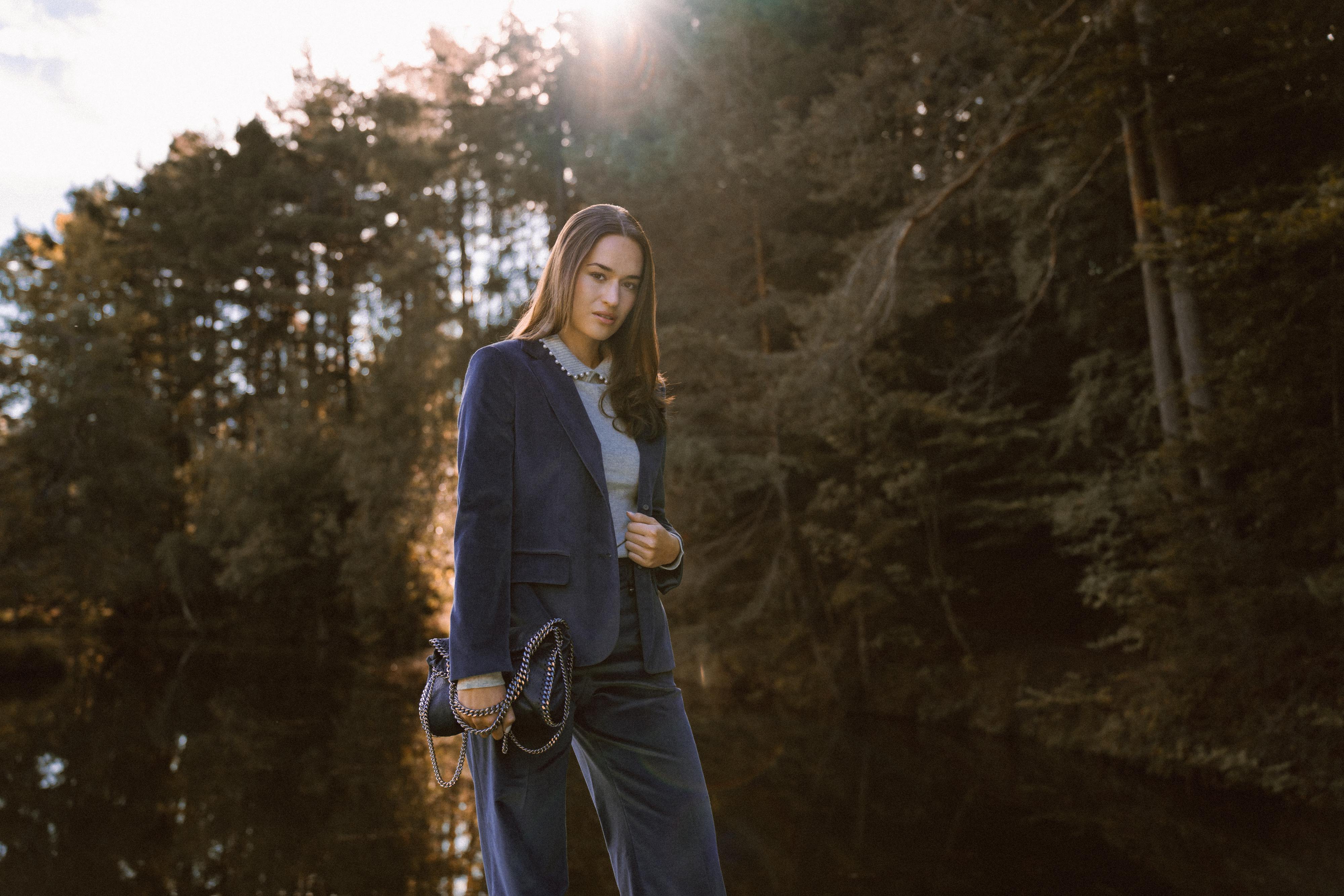 OZ BASIC - Long coat C3 Blue - 42 | Oberrauch Zitt